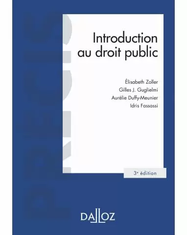 Introduction au droit public - Précis - 05/2022 - 3e édition - livre | Editions Dalloz
