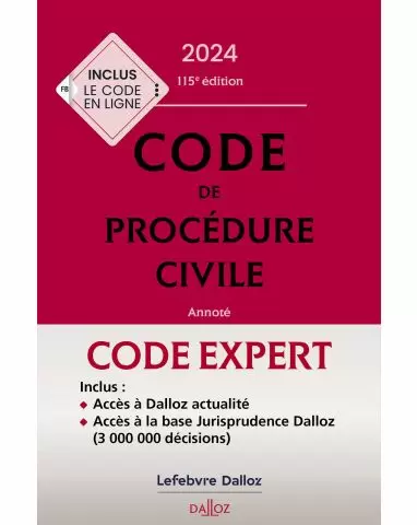 Code de procédure civile 2024, annoté – Boutique Dalloz